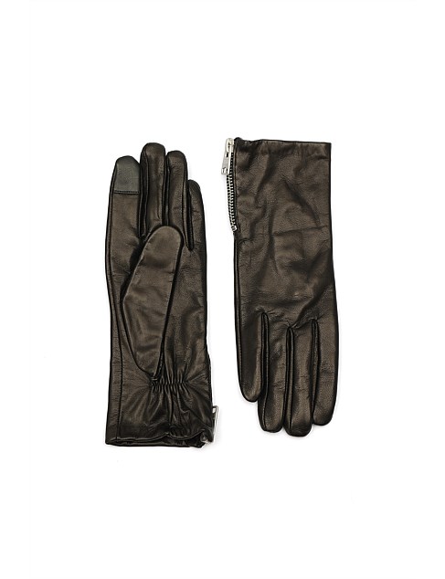 Allsaints Zipper Leather Glove | David Jones