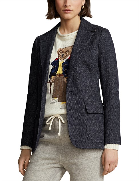 Polo Ralph Lauren Herringbone Knit Double-breasted Blazer | David Jones
