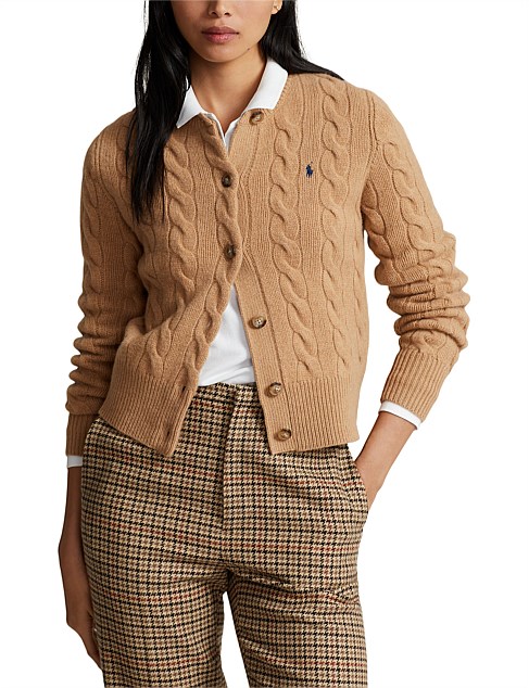 Polo Ralph Lauren Cable-knit Wool-cashmere Cardigan | David Jones