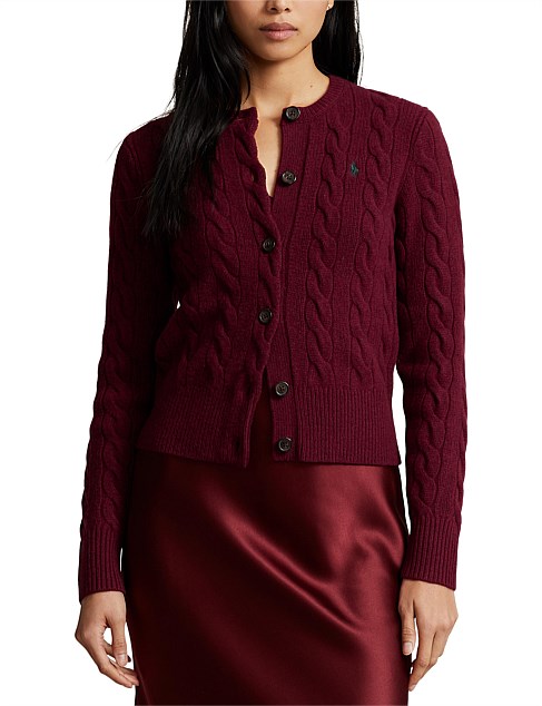 Polo Ralph Lauren Cable-knit Wool-cashmere Cardigan | David Jones