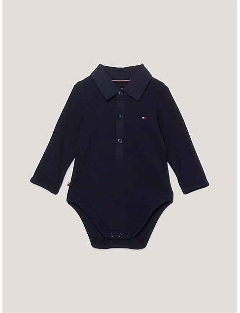 Tommy Hilfiger Baby Rib Collar Body L/s | David Jones