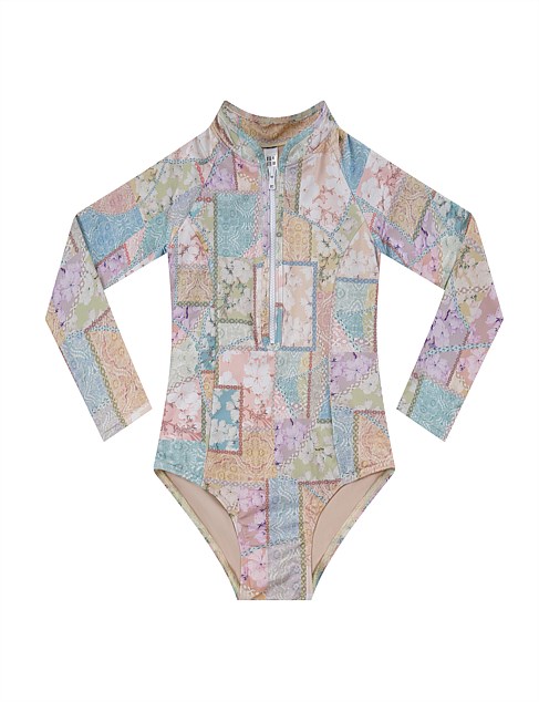 Aqua Blu Long Sleeve One Piece | David Jones