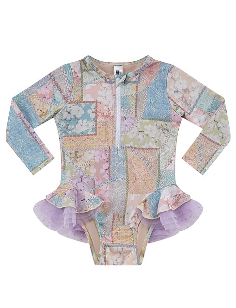 Aqua Blu Long Sleeve One Piece | David Jones