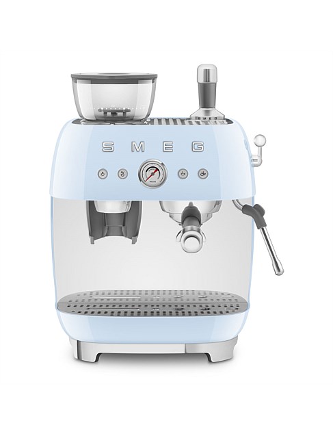 Smeg Egf03 50's Style Manunal Coffee Machine With Grinder Pastel Blue ...