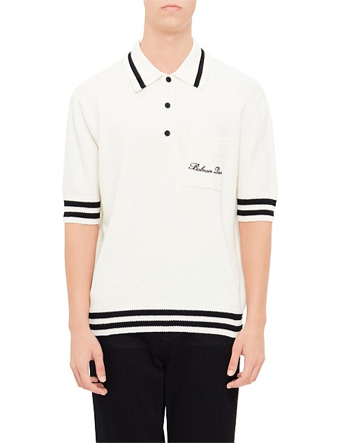 Balmain Balmain Signature Wool Polo | David Jones