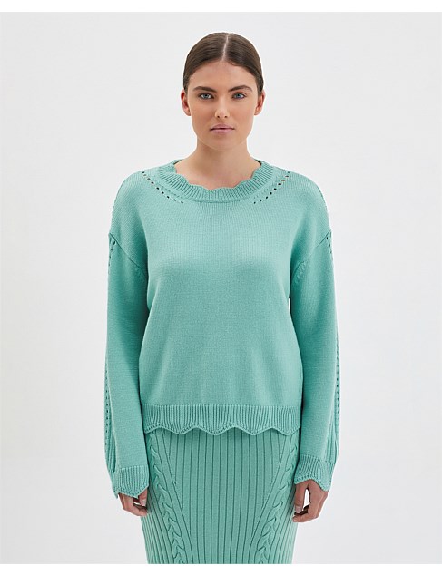 Iris and Wool Scallop Sweater | David Jones