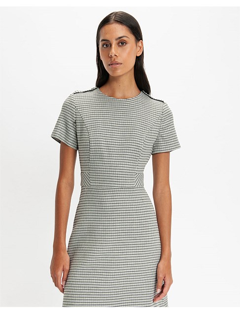 Cue Check Tailored Mini Dress | David Jones