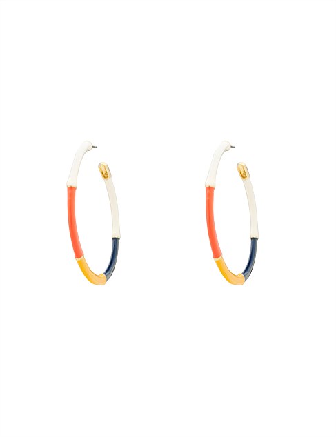 Marcs Women Colour and Stripe Hoop Earring | David Jones