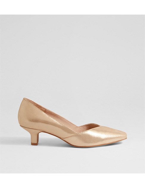 Supersoft By Diana Ferrari Tarison Platinum Metallic Suede Heels ...