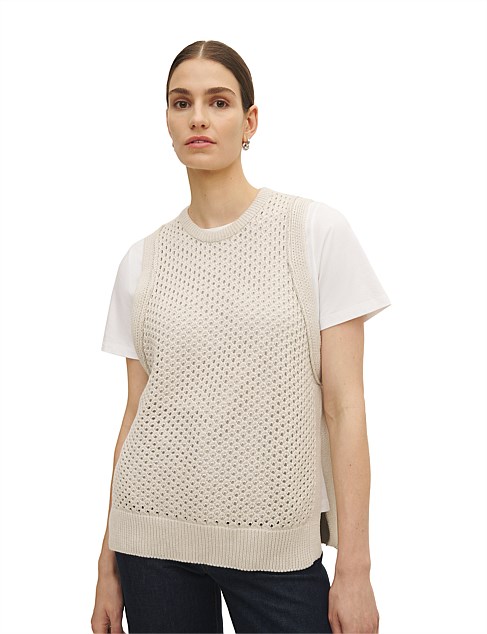Kowtow Pointelle Vest | David Jones