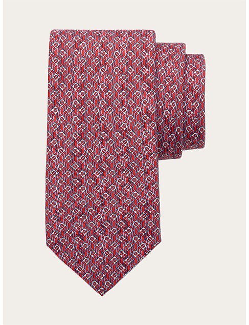 Ferragamo Tetris Print Silk Tie | David Jones