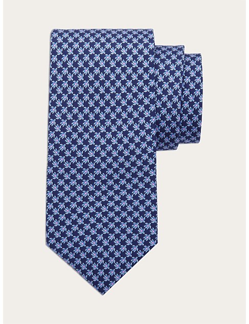Ferragamo Tortoise Print Silk Tie | David Jones