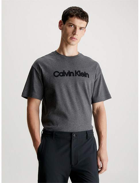 Calvin Klein Raised Embroidered Logo T-shirt | David Jones