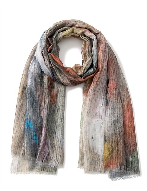 The Two Mrs Grenvilles Abstract Lines Scarf | David Jones