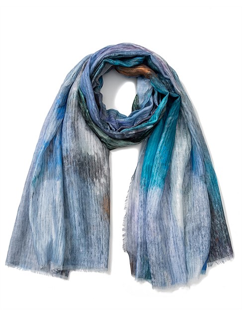 The Two Mrs Grenvilles Abstract Lines Scarf | David Jones