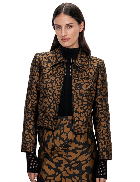 Veronika Maine Gilded Leopard Jacket | David Jones