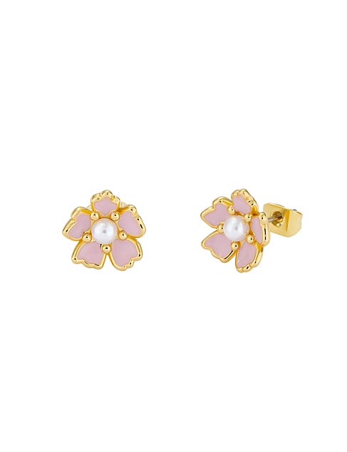 Ted Baker Peti Painted Flower Stud Earrings | David Jones