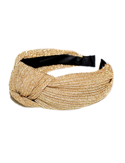 Hepburn & Co Glitter Turban Alice Band | David Jones