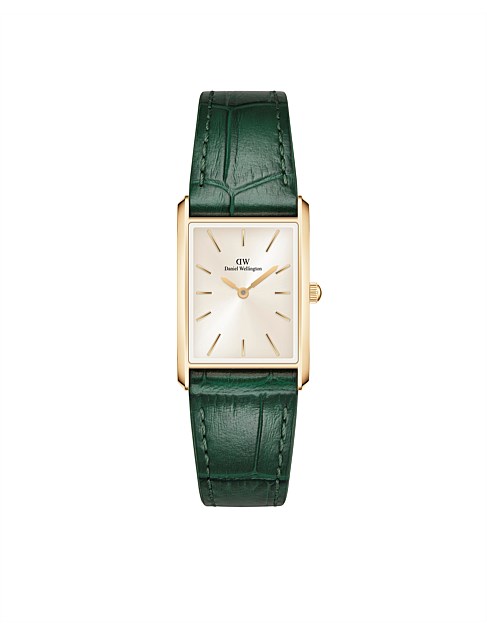 Daniel Wellington Bound 32mm Green Croc Leather Gold Watch | David Jones