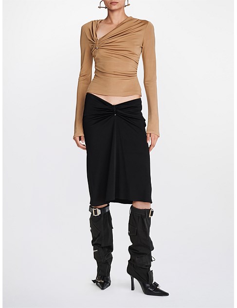 Dion Lee Gathered Bolt Long Sleeve Top | David Jones