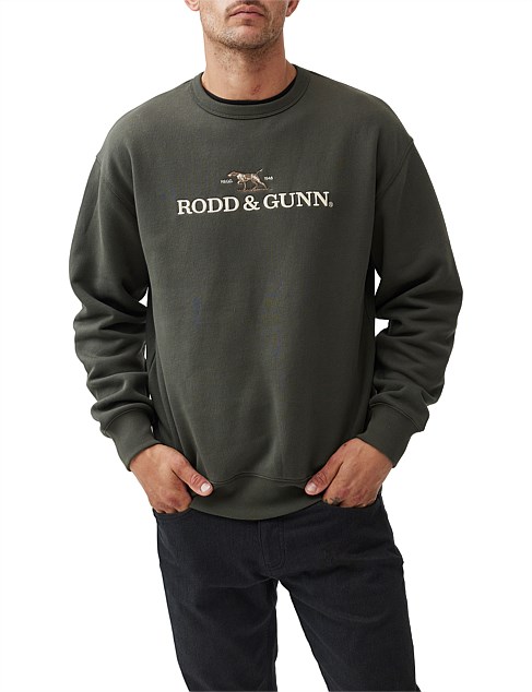 Rodd & Gunn Gunn Logo Sweat -Loden | David Jones