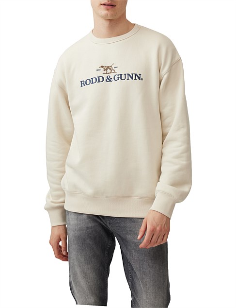 Rodd & Gunn Gunn Logo Sweat -Sand | David Jones