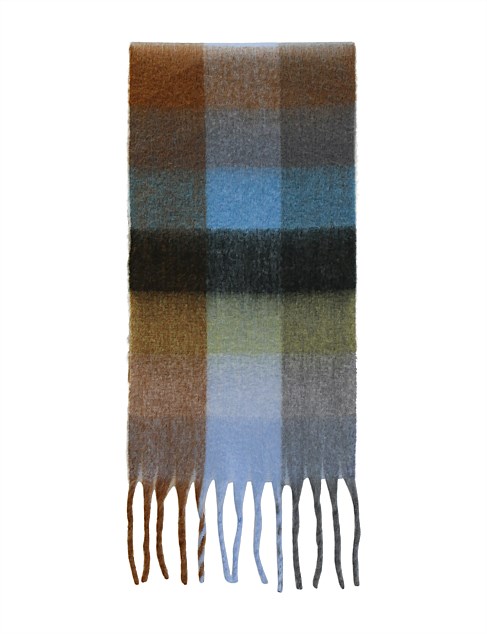 Morgan & Taylor Multi Coloured Check Scarf | David Jones