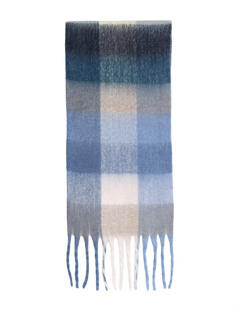 Morgan & Taylor Multi Coloured Check Scarf | David Jones