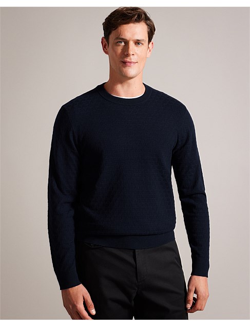 Ted Baker Loung Long Sleeve T Stitch Crew Neck | David Jones
