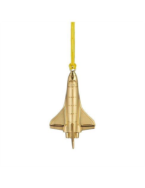 Waterford Crystal Christmas Rocketship Golden Ornament | David Jones
