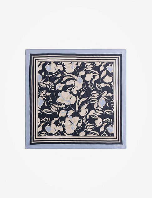 Trenery Silk Twill Floral Neckerchief | David Jones