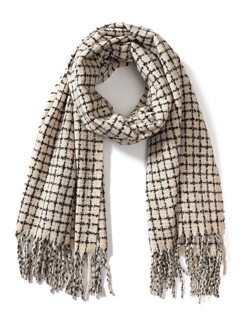 The Two Mrs Grenvilles Small Check Scarf | David Jones