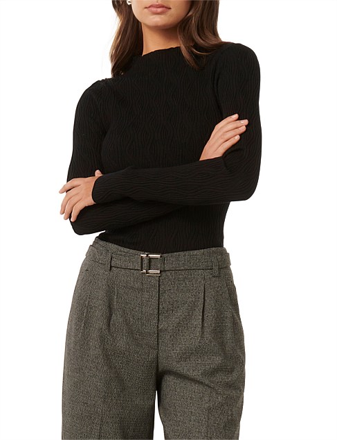 Forever New Everley High Neck Wave Jumper | David Jones
