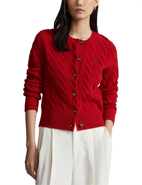 Polo Ralph Lauren Cable-knit Wool-cashmere Cardigan | David Jones