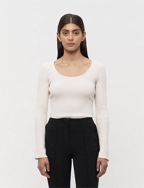 Friend Of Audrey Basic Rib Knit Top | David Jones