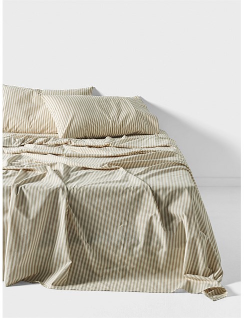 Linen House Ksb Sheet Set Classic Stripe Pebble | David Jones