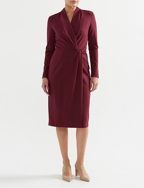 David Jones Collection Ponte Drape Dress | David Jones
