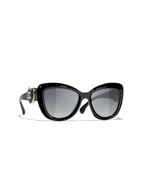Chanel Butterfly Black Sunglasses | David Jones