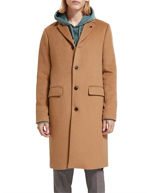 Scotch & Soda Classic Wool Blend Overcoat | David Jones