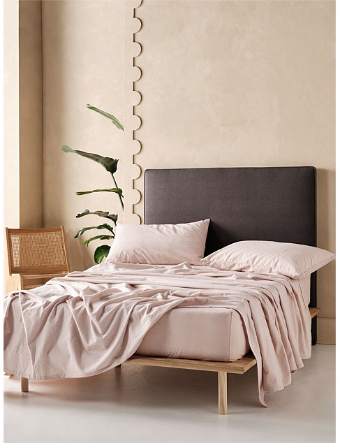 Linen House Sb Sheet Set Plain Dyed Flannelette Rose | David Jones