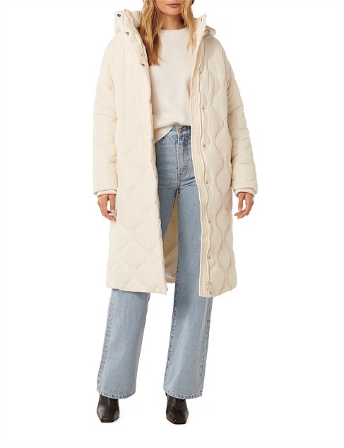 Forever New Portia Longline Quilted Puffer Jacket | David Jones