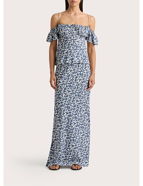 Faithfull the Brand Menton Off-shoulder Top Leilani Print | David Jones