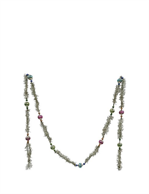 David Jones Collection 180cm Vintage Style Tinsel and Glass Beads ...