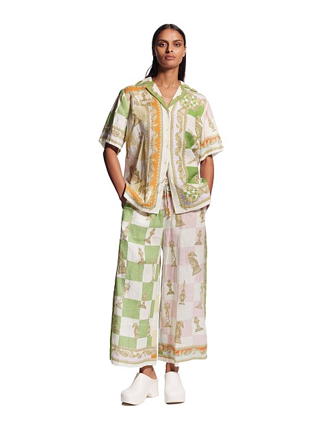 Alémais Checkmate Linen Pant | David Jones