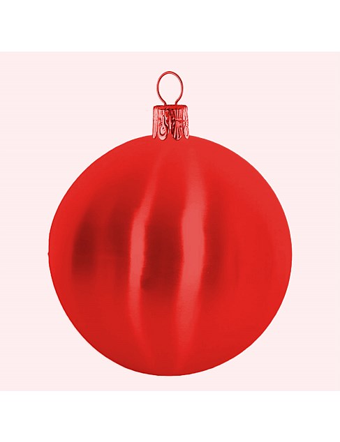 David Jones 8cm Salmon Matte European Glass Bauble | David Jones