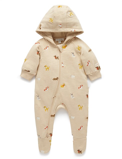 Purebaby Embroidered Fleecey Growsuit | David Jones