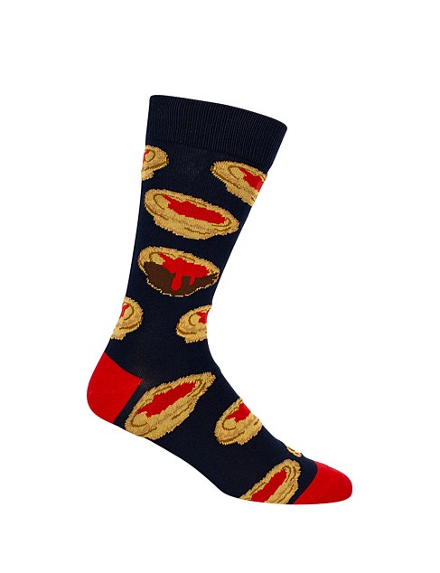 Bamboozld Mens Meat Pies Bamboo Sock | David Jones