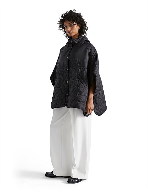 Seed Heritage Quilted Hood Poncho | David Jones