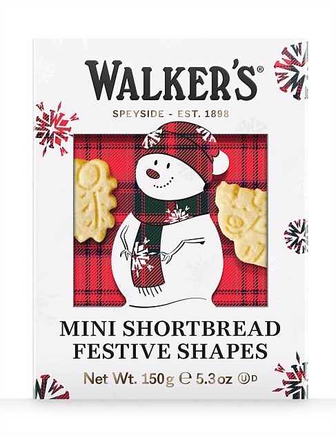 Walkers Mini Shortbread Festive Shapes 150g | David Jones