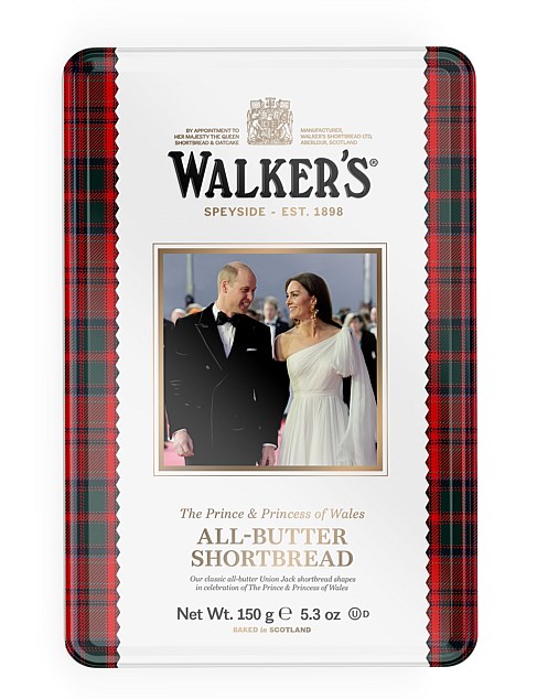 Walkers the Prince & Princess Of Wales Shortbread Tin 150g | David Jones